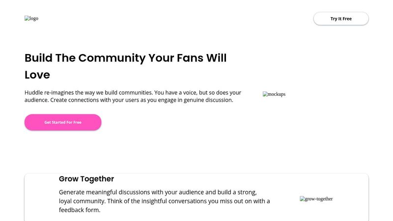 Frontend Mentor Huddle Landing Page With Alternating Feature Blocks