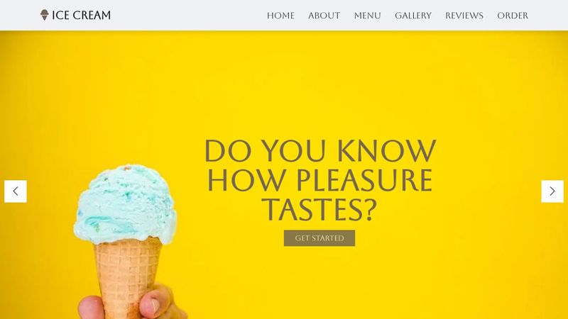 Responsive Ice Cream Website