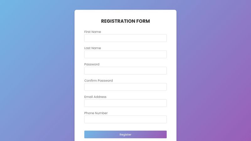 Registration Form Validation