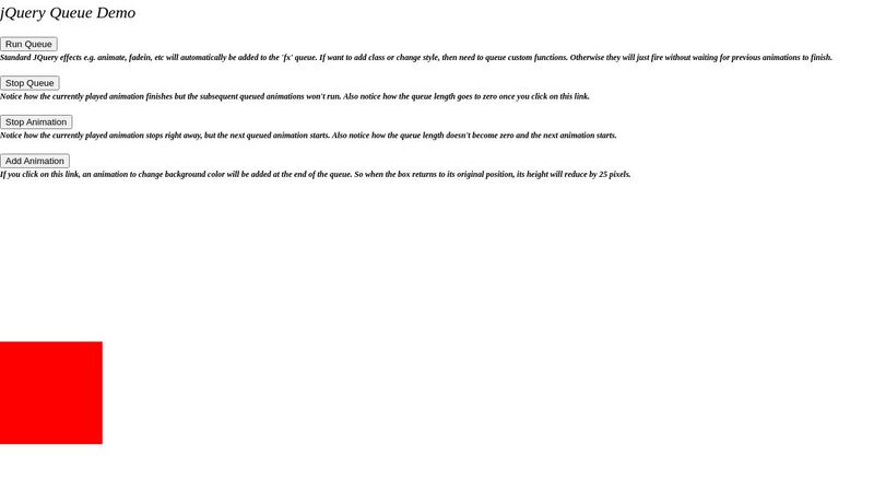 JQuery Queue - on new JQ Object