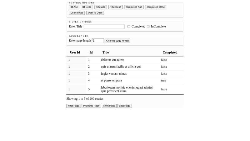Programmatic Sorting and Filtering on DataTables