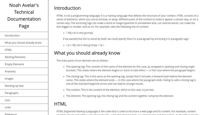 Responsive Web Design Project - Technical Documentation Page
