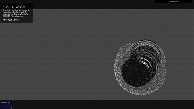 So many particles - Vanilla JS + TypedArray