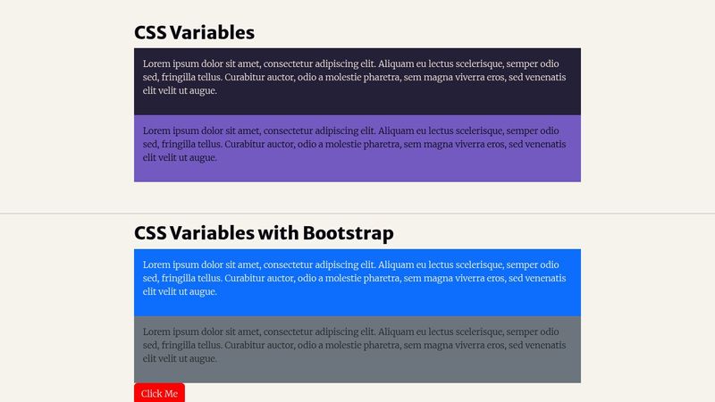 CSS Variables - completed