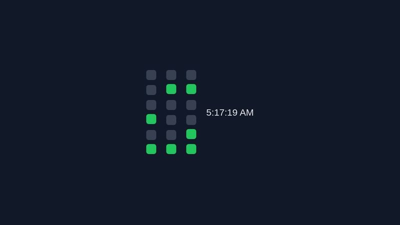 Binary clock on VueJS