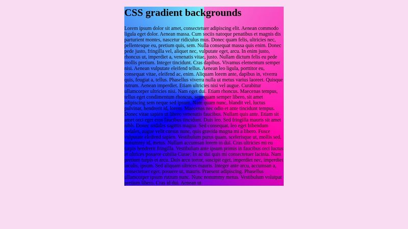 CSS Gradient backgrounds