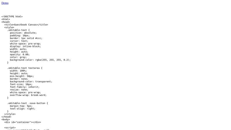 (PHP) Canvas Guestbook