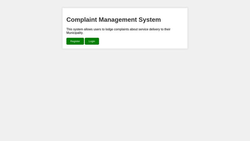 Complaints Management System