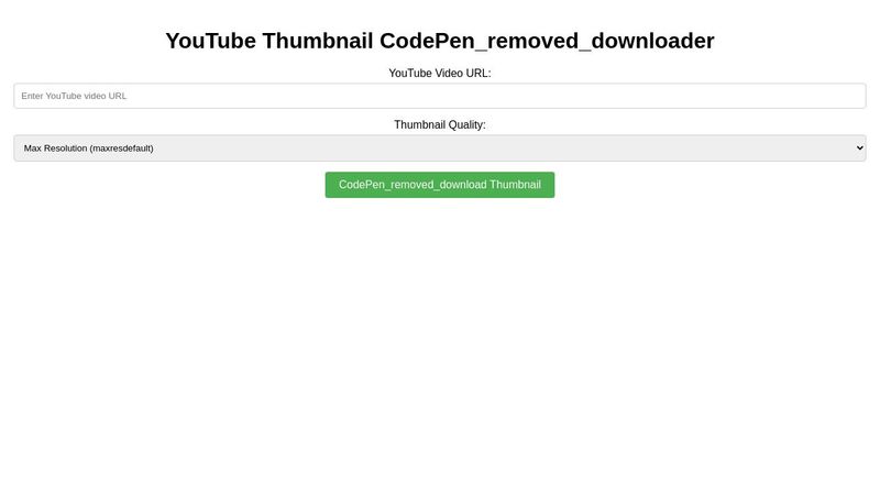 youtube thumbnail downloader