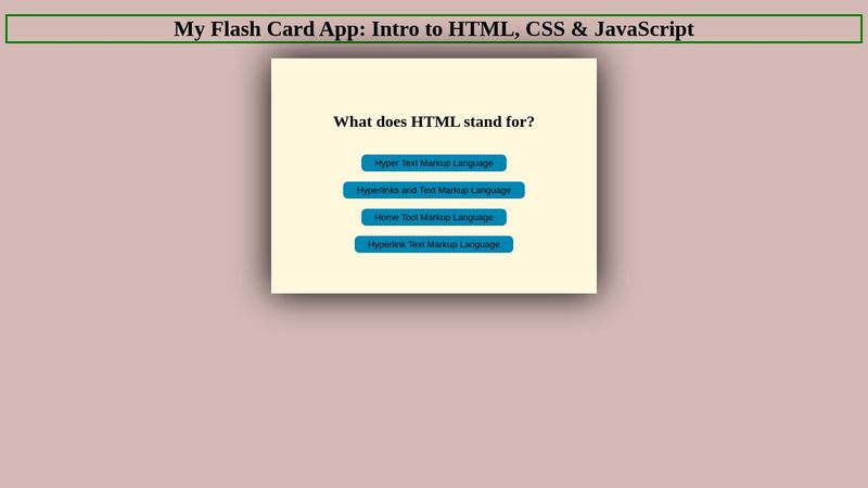 My Flash Card App