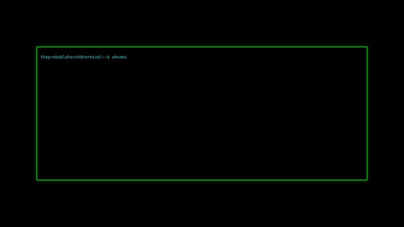 Simple Terminal Animation Template