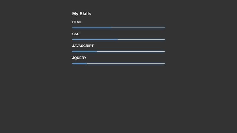 Awesome Animated Skills Bar Using Only HTML And CSS