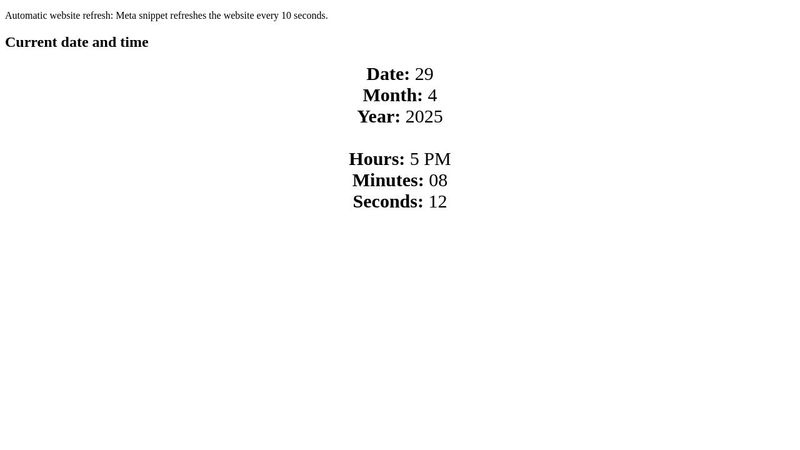 Real-time Date display (JavaScript Date Objects)
