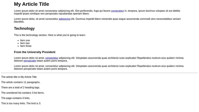 Lesson 8 Project HTML
