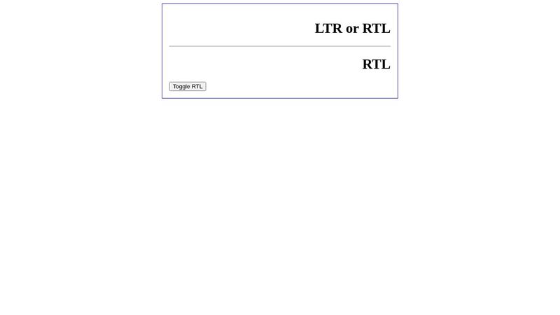 LTR/RTL content CSS-only