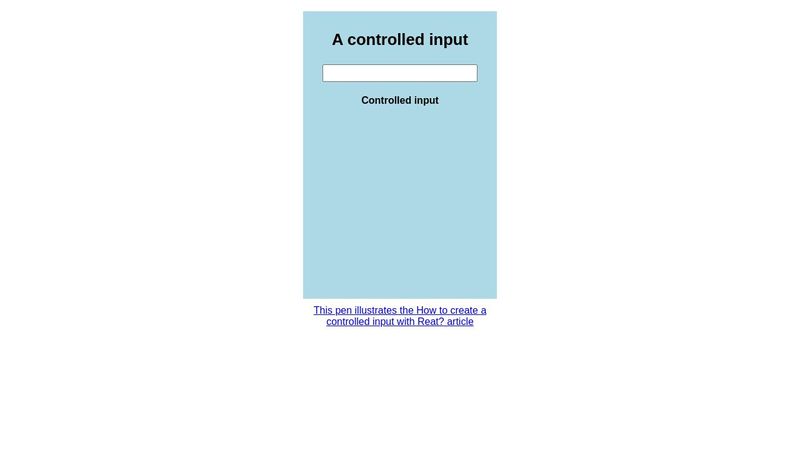 React tricks: Create a controlled input with the hooks useState