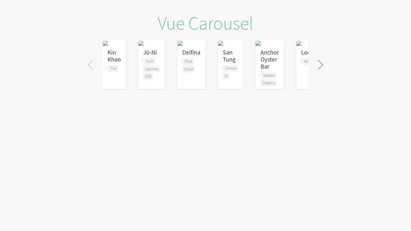 Vue card carousel