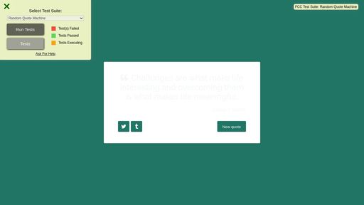 CodePen Home Build a Random Quote Machine - FCC - Front End Certificate ... CodePen Home Build a Random Quote Machine - FCC - Front End Certificate ...