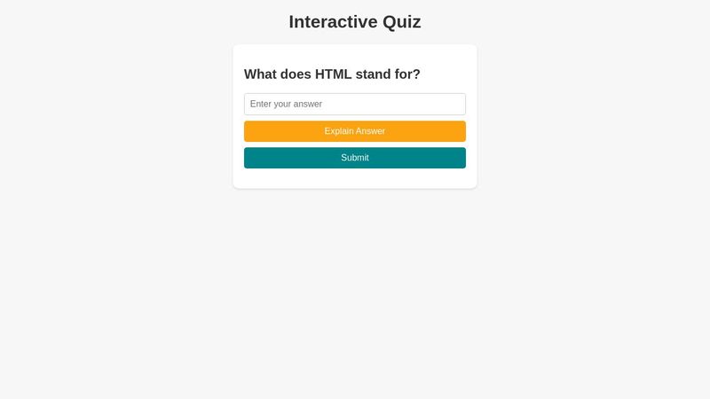 Interactive Quiz with Vanilla JavaScript