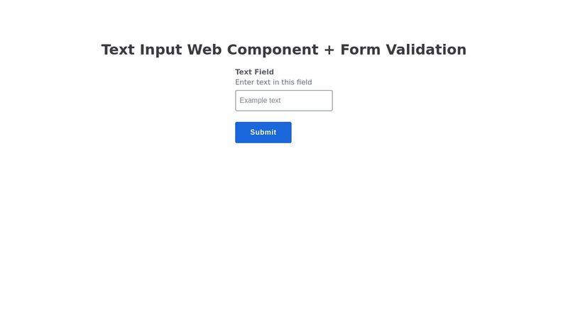 Text Field Custom Web Component