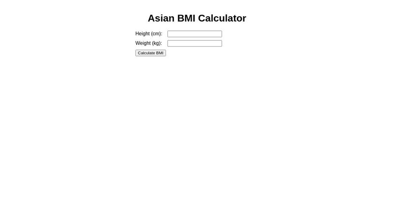 BMI-Calculator HTML5 v1.0