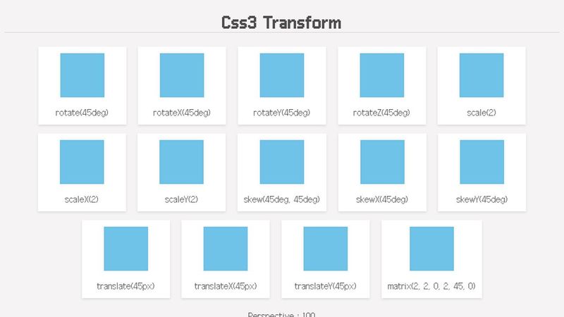 CSS Transform examples