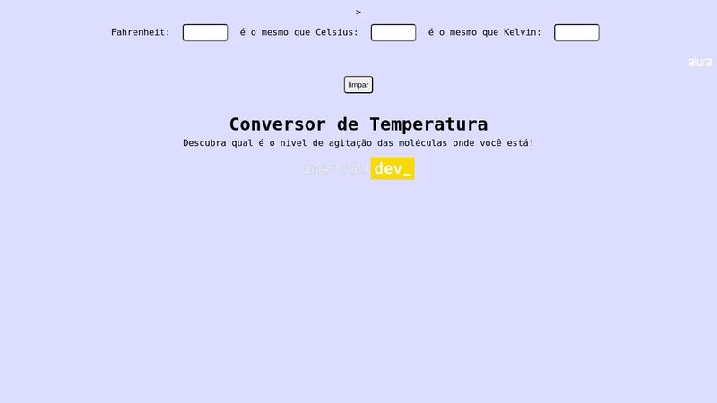 Conversor de Temperatura - Aula 2