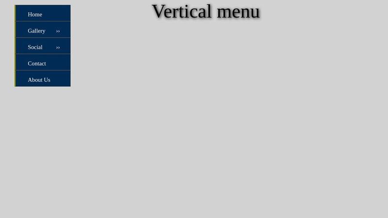 Vertical Menu - Pure CSS3