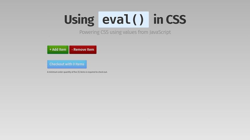 Using eval() in CSS