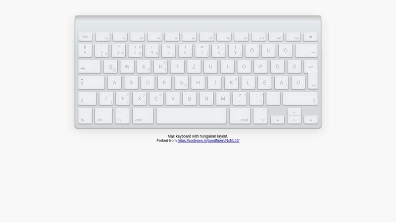 Apple Keyboard (HU) in pure CSS.