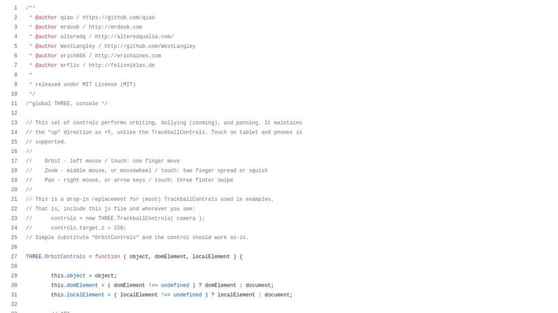 [Three.js] Orbit Controls