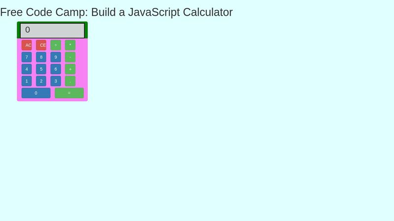Free Code Camp: JavaScript Calculator
