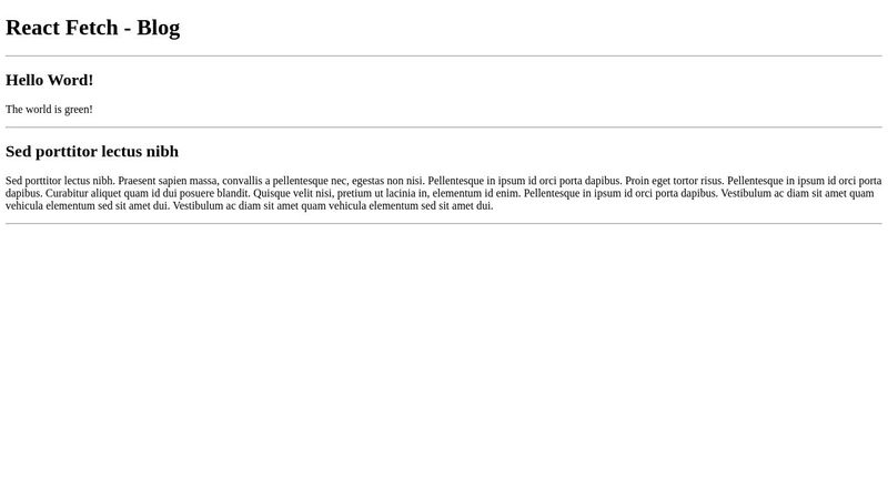 React Fetch API Pen 2