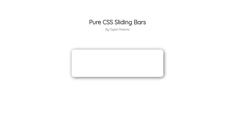 Pure CSS animated bars