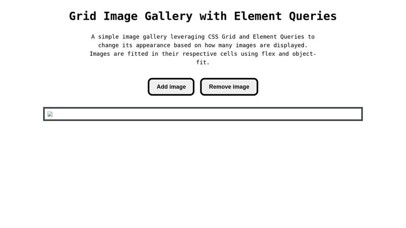 CSS Grid Image Gallery Using Element Queries