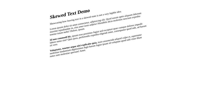 Skewed Text Demo
