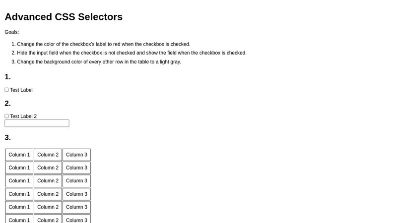 Challenge: Advanced CSS Selectors