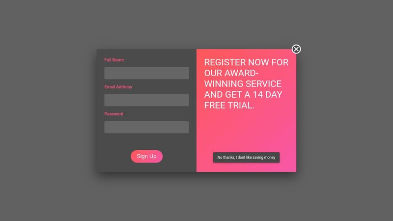 Daily UI #001 - Sign Up Modal