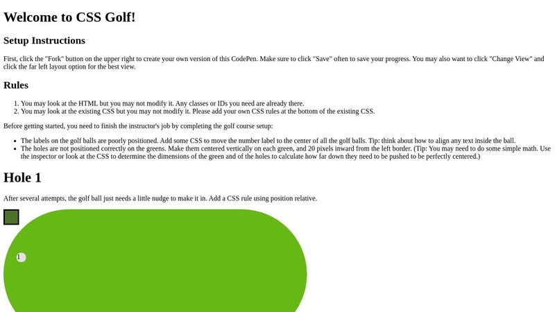 Lab 2 - CSS Golf