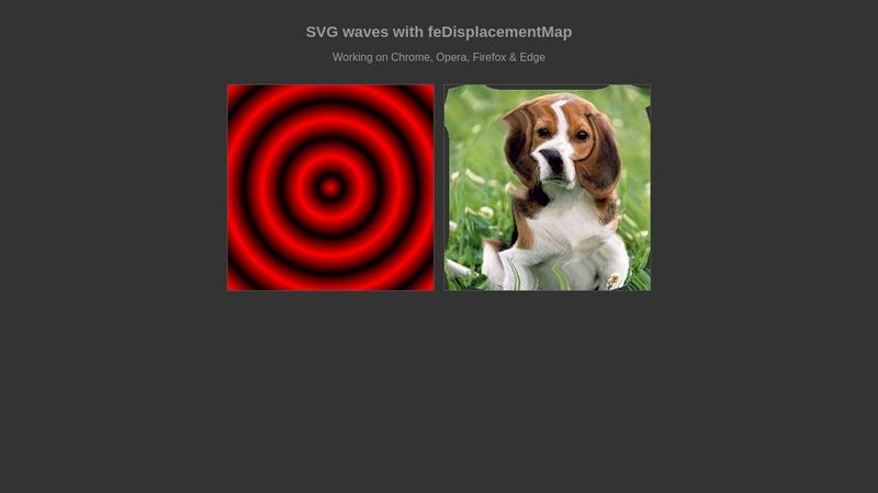 Animated SVG waves with feDisplacementMap #3