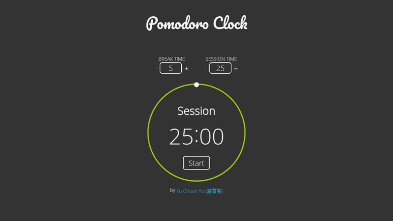 CodePen - Build a Pomodoro Clock