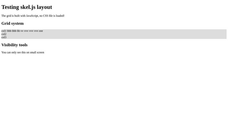 Checking skel.js layout