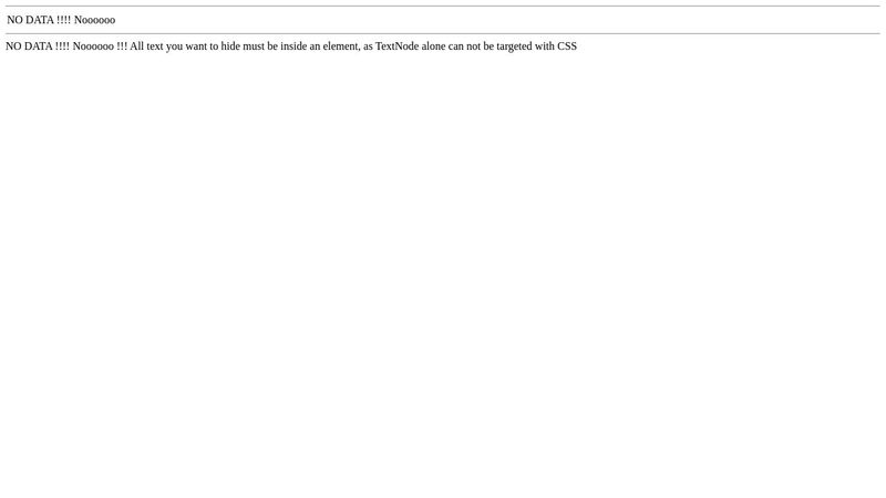 No Data message with CSS