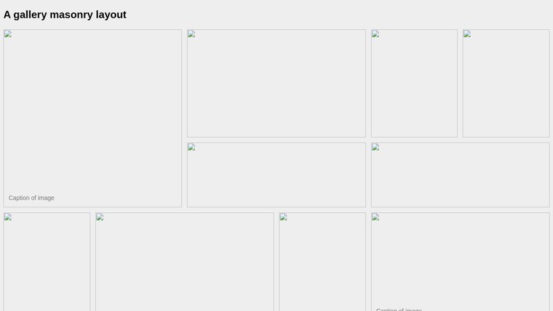 CSS grid gallery masonry layout