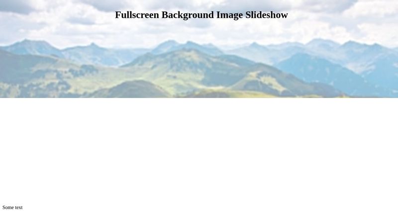 Fullscreen Background Image Slideshow pure CSS with parallax