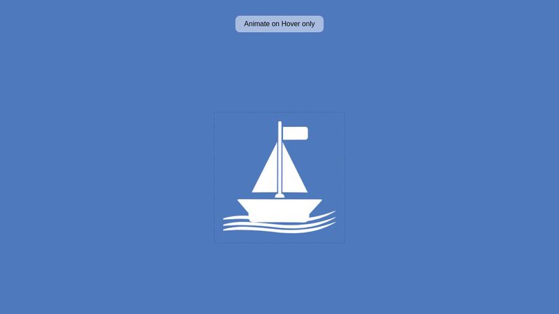 Animated Floating CSS+SVG Responsive Boat - Icon