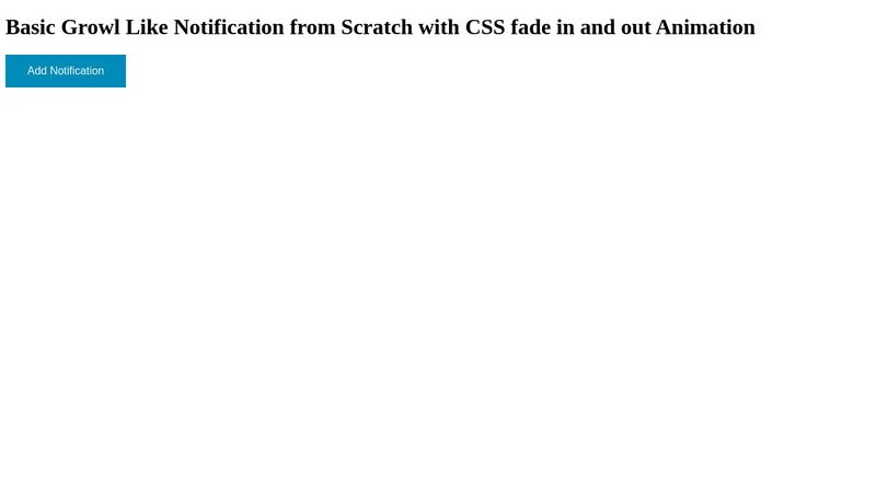 Basic Growl Like Notification