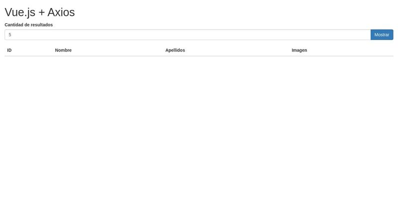 Vue.js - Consumir REST API con Axios