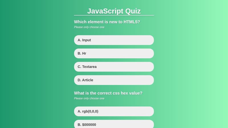 JS Quiz