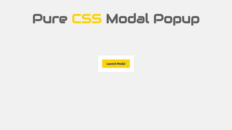 Pure-CSS Modal Popup